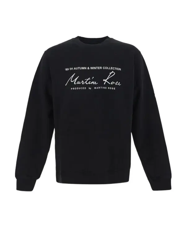 Martine Rose Logo-print Cotton Sweatshirt - Black