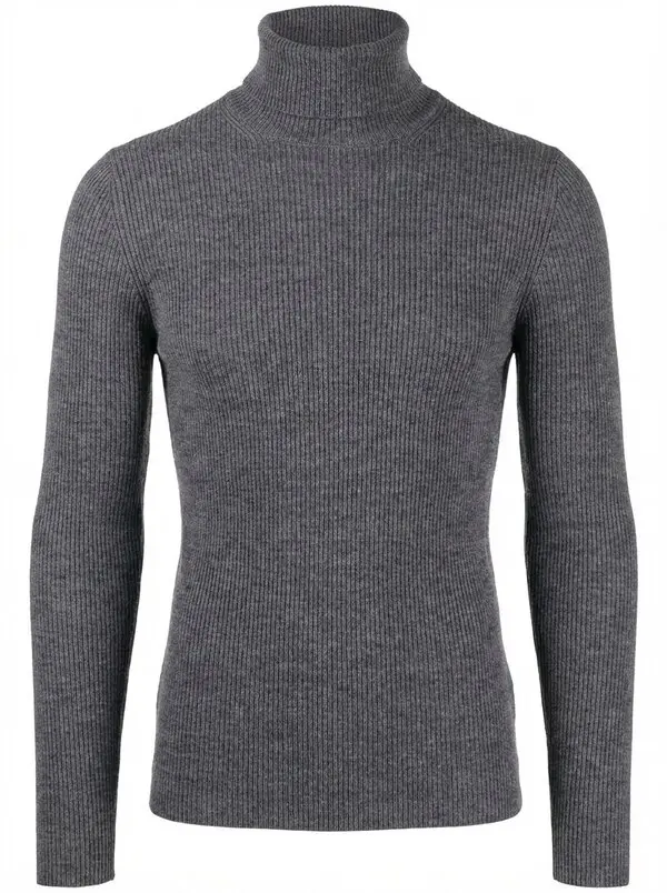 Gucci Roll-neck Ribbed Wool Jumper - Black