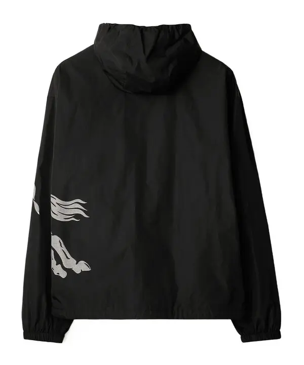 Burberry Zip-up Hooded Jacket With Equestrian Knight Print