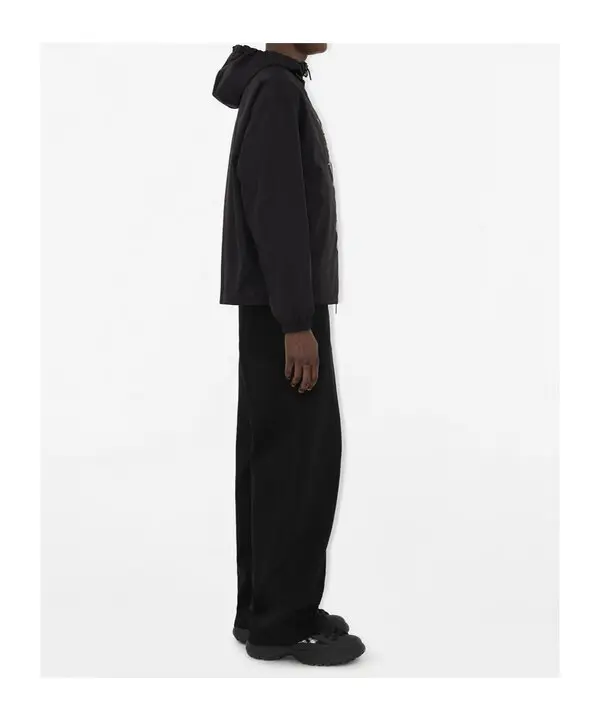 Burberry Zip-up Hooded Jacket With Equestrian Knight Print