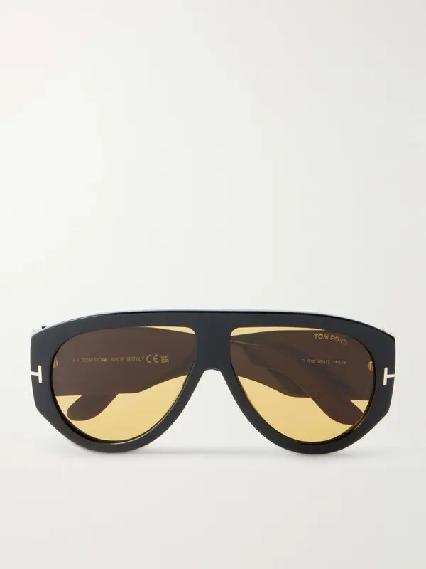 TOM FORD Bronson D-frame Acetate Sunglasses - Black