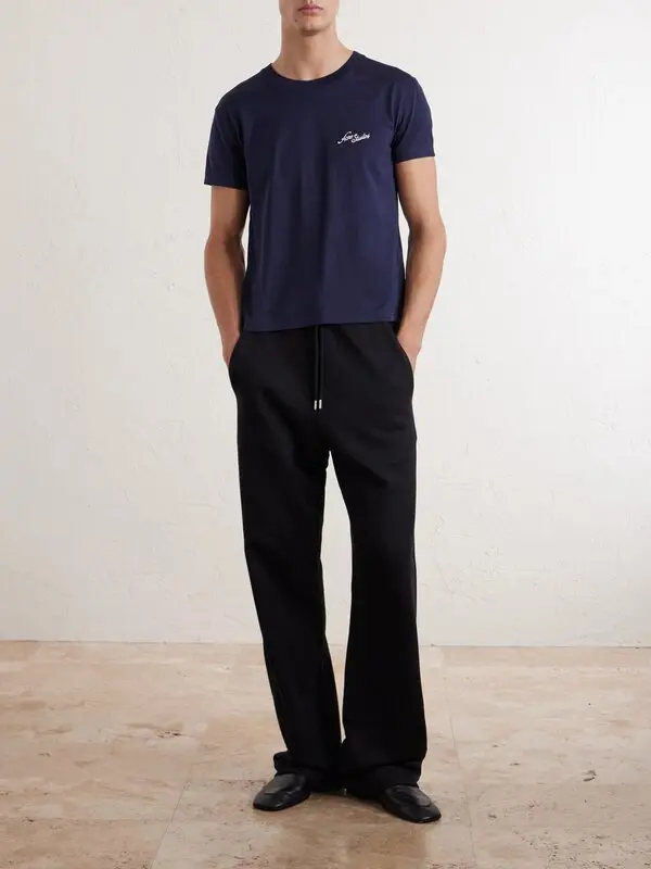 Acne Studios Logo-embroidered Cotton-jersey T-shirt