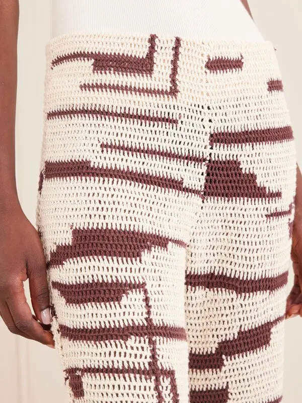 Alix Of Bohemia Farah Crocheted Cotton Flared Pants