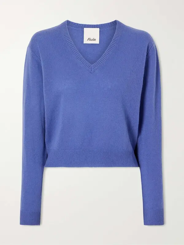 ALLUDE Cashmere Sweater - Blue
