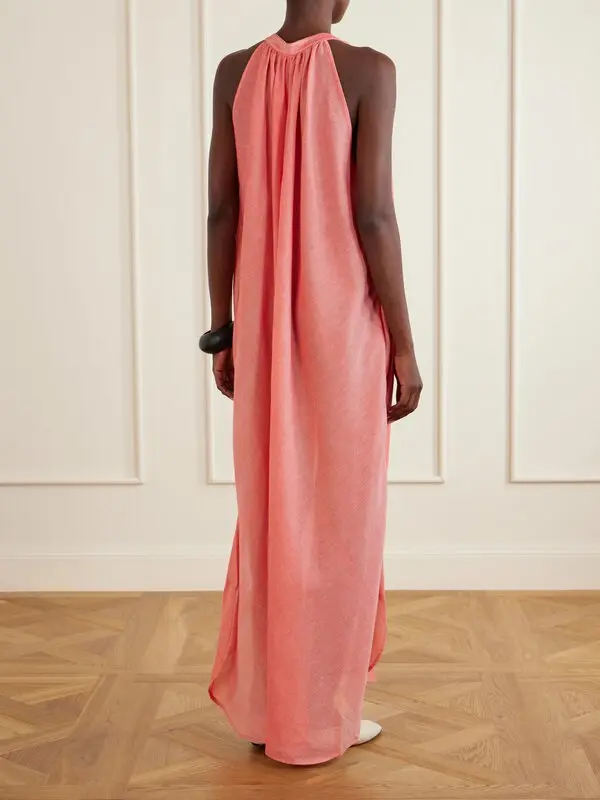 MARRAKSHI LIFE Halterneck Cotton Maxi Dress - Red