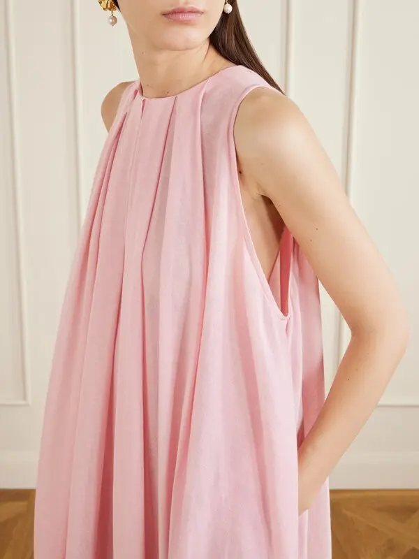 MARRAKSHI LIFE Ruffled Cotton Poplin Maxi Dress