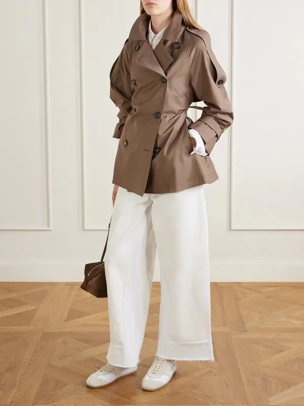 Max Mara Double-breasted Cotton-blend Twill Trench Coat