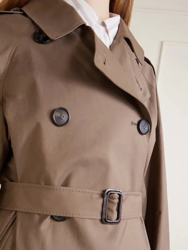 Max Mara Double-breasted Cotton-blend Twill Trench Coat