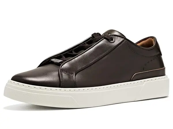 BOSS Gary Leather Low-top Sneakers - Dark Green