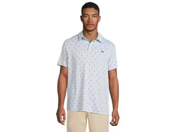 Lacoste Regular Fit Uv Protect Golf Polo Clothing Light /teal - Blue