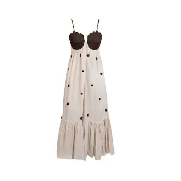 MUDA CLOTHING FZ LLC Neutrals Coco Beige Brown Linen Dress - Beige/brown