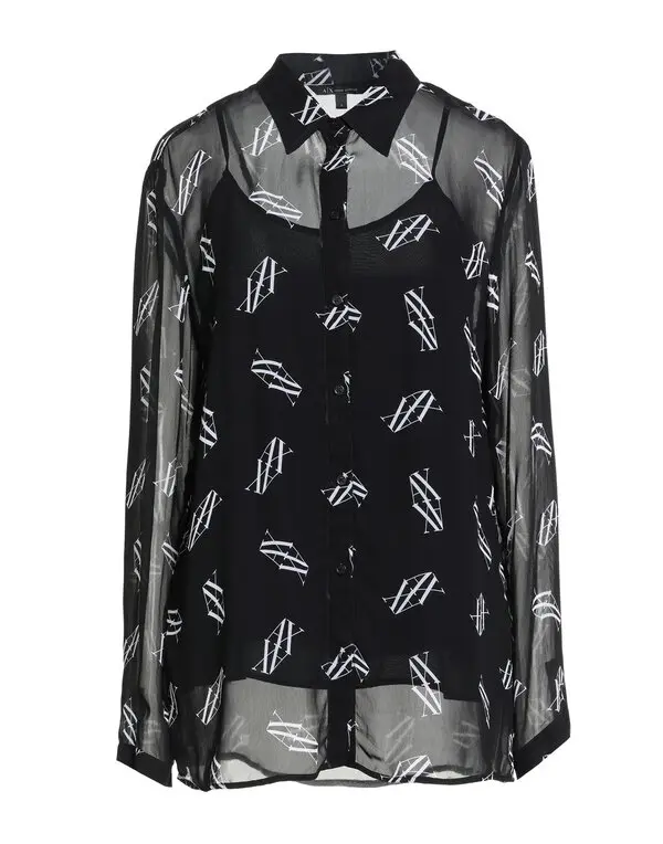 Armani Exchange Viscose Shirt With Logo Print