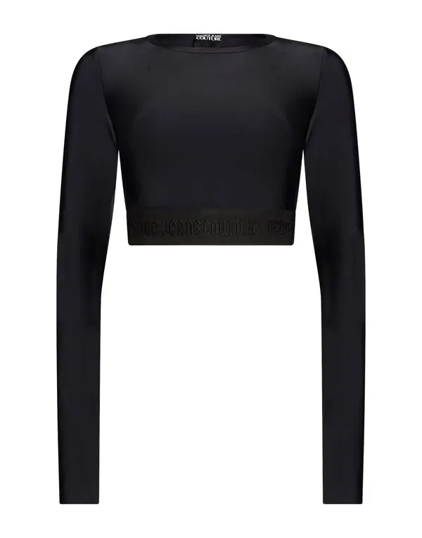 Versace Long Sleeve Cropped T-shirt
