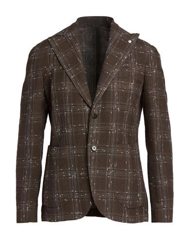 L.B.M. 1911 L. B.m. 1911 Blazer Dark Size Cotton, Flax, Polyamide, Polyester - Brown