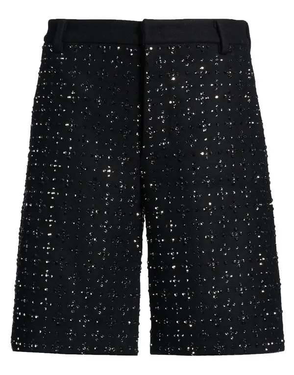 TOD'S Virgin Wool And Polyamide Embellished Bermuda Shorts