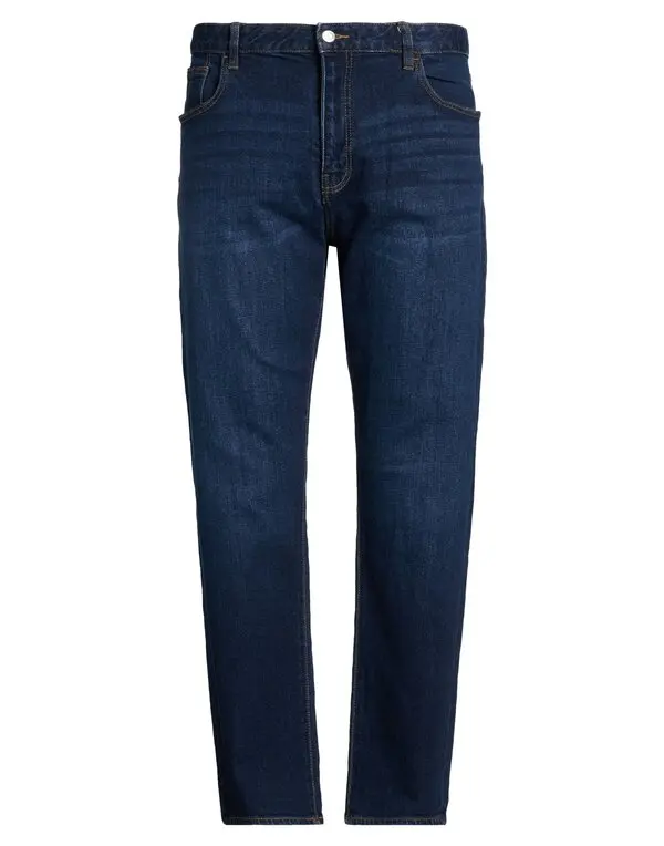 Armani Exchange Tapered Jeans In Dark Wash Denim