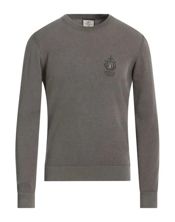 AERONAUTICA MILITARE Cotton And Lyocell Sweater - Grey