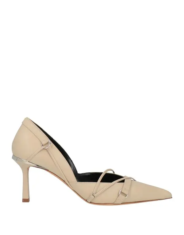 HYINA Calfskin Pumps With Geometric Heel