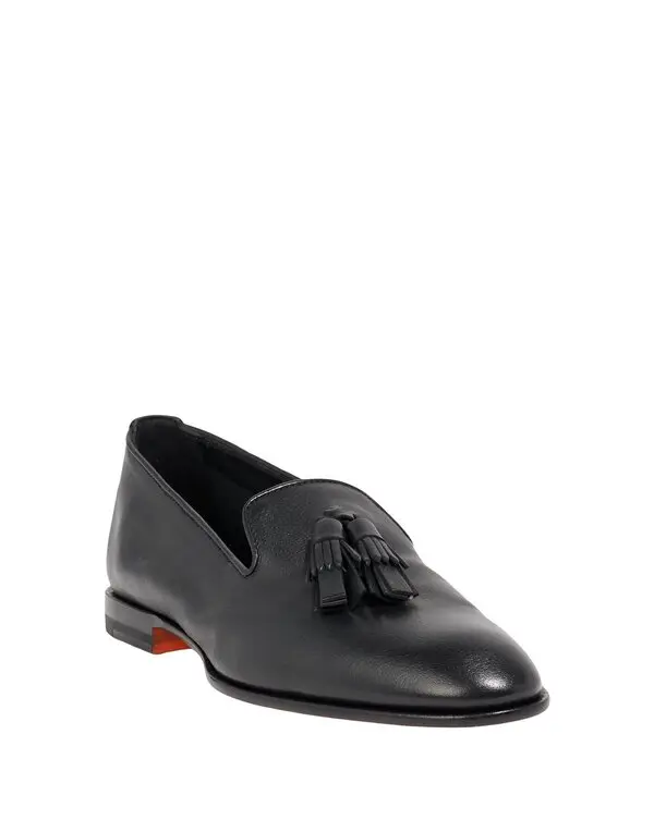 Santoni Leather Tassel Loafers