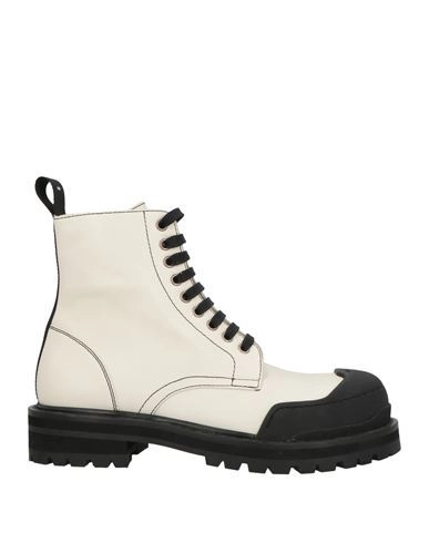 Marni Ankle Boots In Leather - Cream