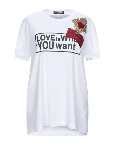 Dolce & Gabbana T-shirt Size Cotton, Copper, Glass, Metallic Fiber, Silk - White