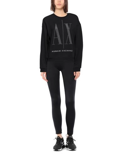 Armani Exchange Cotton-elastane Sweatshirt With Embellished Logo