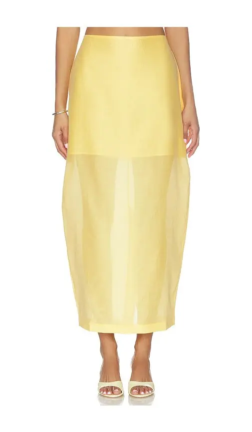 L'academie Perla Skirt In Yellow - Lemon