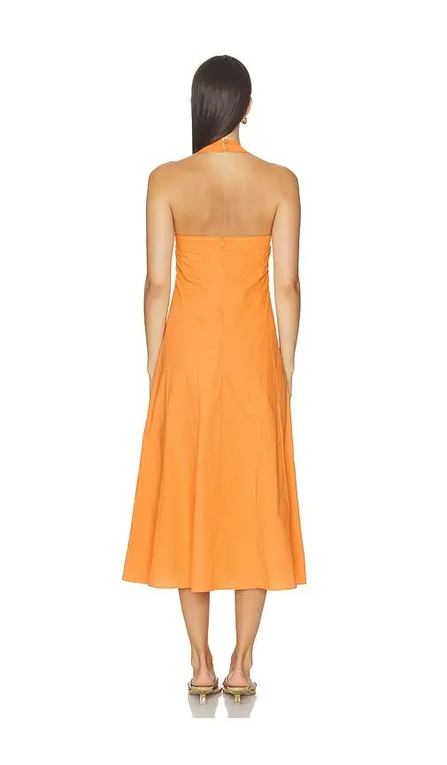 ELODIE THE LABEL Halterneck Midi Dress - Orange
