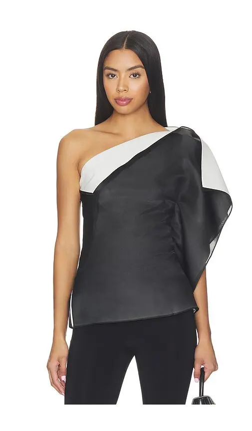 RÓHE Sculptural Double Layered Top - Black