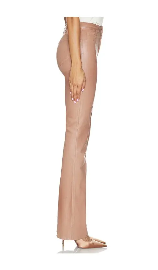 L'Agence Ruth Straight Leg Undone Hem Jeans - Hazelnut Coated