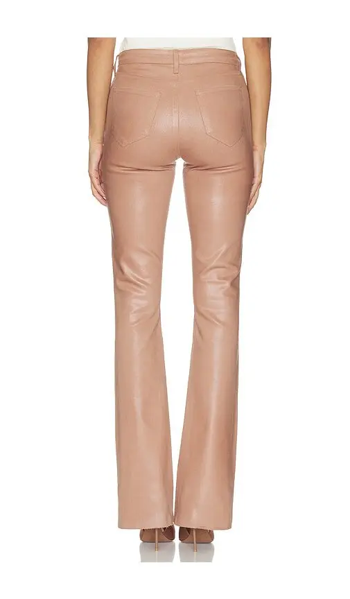 L'Agence Ruth Straight Leg Undone Hem Jeans - Hazelnut Coated