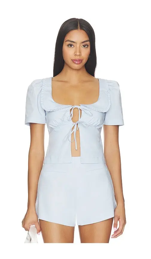 Majorelle Robby Top In Baby Blue - Light Blue