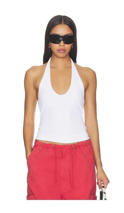 Michael Lauren Mills Halter Top Double - White