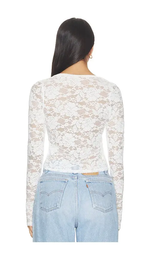 Michael Lauren Long Sleeve Lace Button-up Shirt