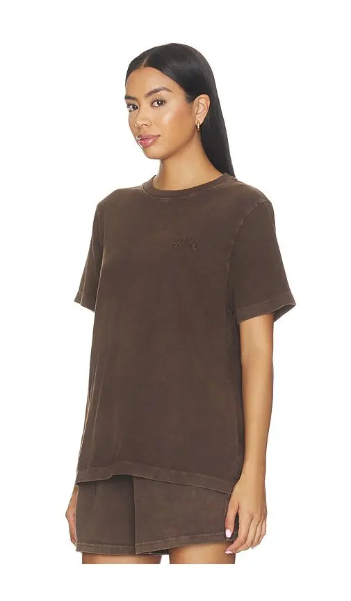 The Upside Soho Eva Crew Neck Tee In Brown
