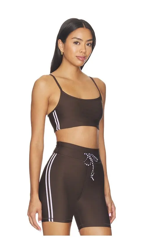 The Upside Oxford Hutton Scoop Sports Bra In Brown