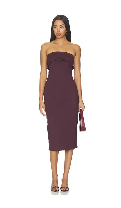 Steve Madden Roslynn Dress In Burgundy - Chocolate