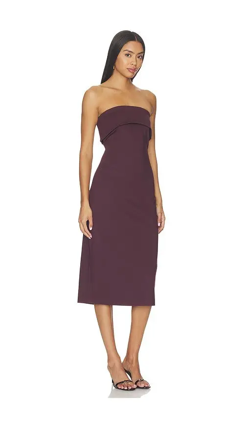 Steve Madden Strapless Midi Dress With Back Vent