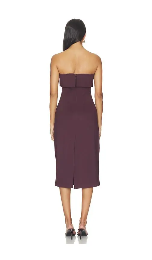 Steve Madden Strapless Midi Dress With Back Vent