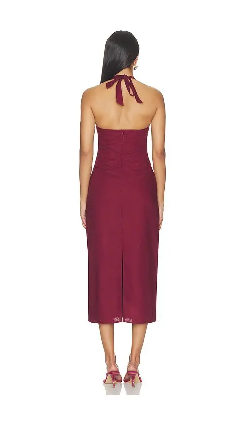 THE WOLF GANG Lera Midi Dress