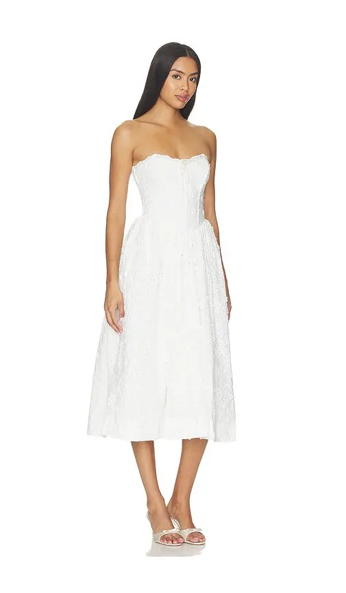 For Love & Lemons Laura Eyelet Midi Dress