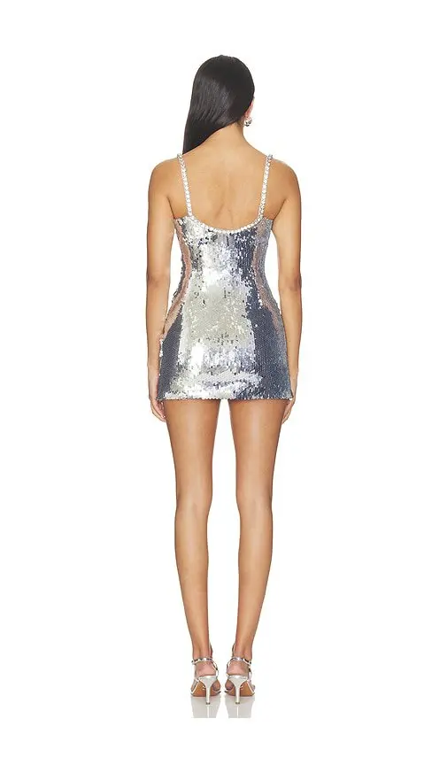 Retrofete Aderyn Sequin Embellished Mini Dress - Silver