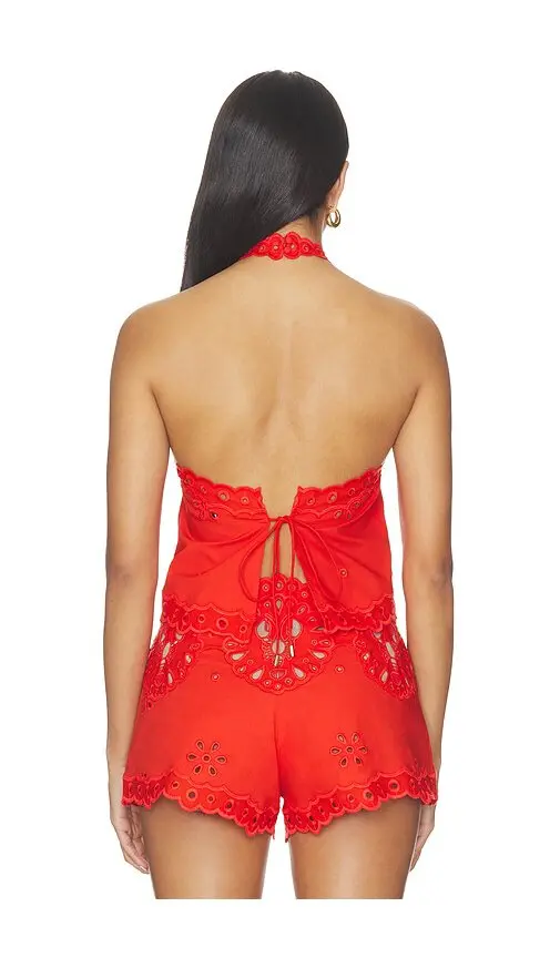 Retrofete Caliane Top In Red