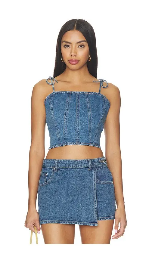 Steve Madden Meaghan Top In Blue - Blue Heather