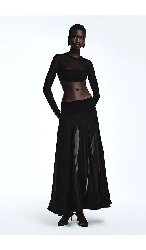 Revolve Etienor Maxi Skirt - Black