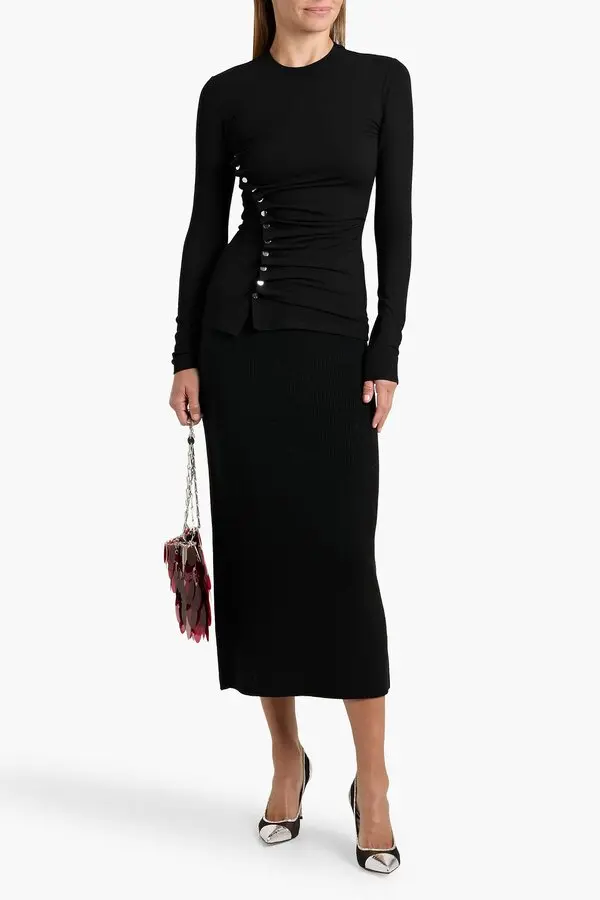Rabanne Ruched Stretchjersey Top