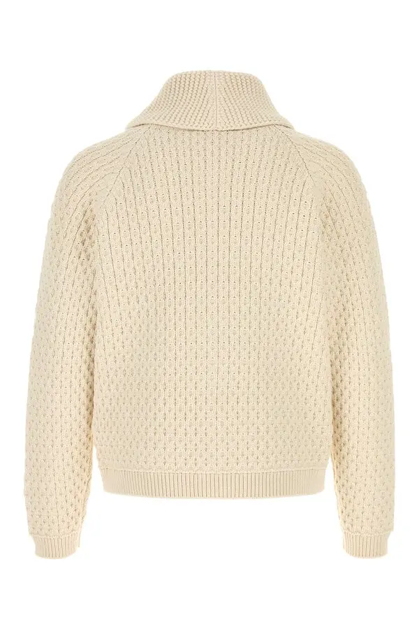 JW Anderson Ivory Cotton Blend Cardigan