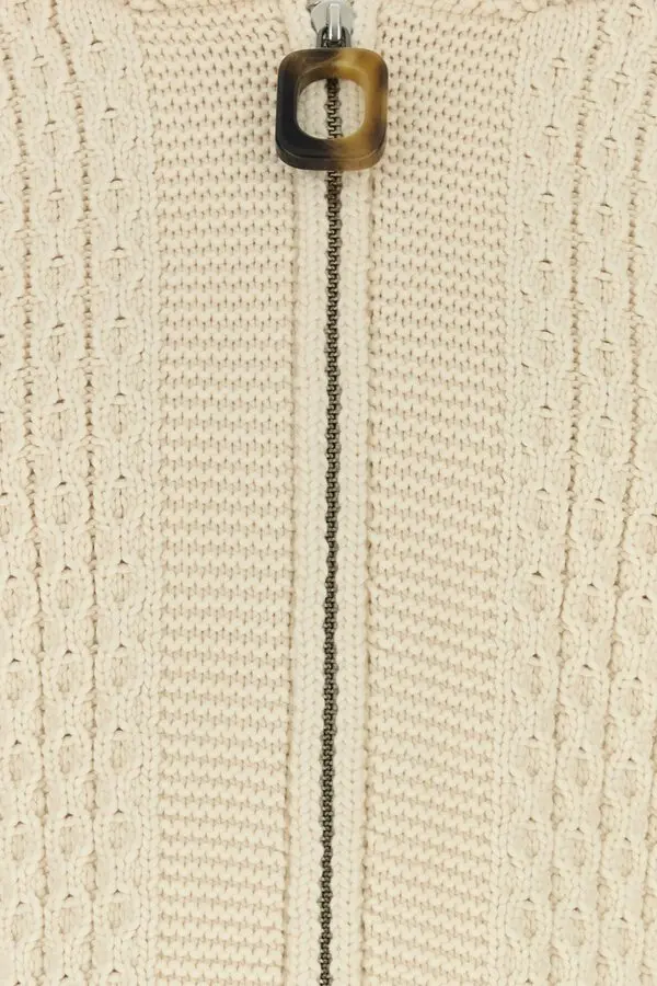 JW Anderson Ivory Cotton Blend Cardigan