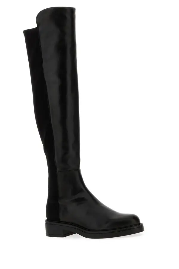 STUART WEITZMAN Nappa Leather And Fabric Celia Boots