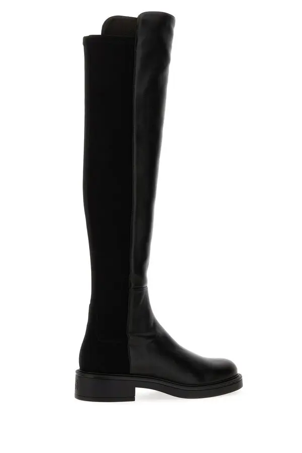 STUART WEITZMAN Nappa Leather And Fabric Celia Boots